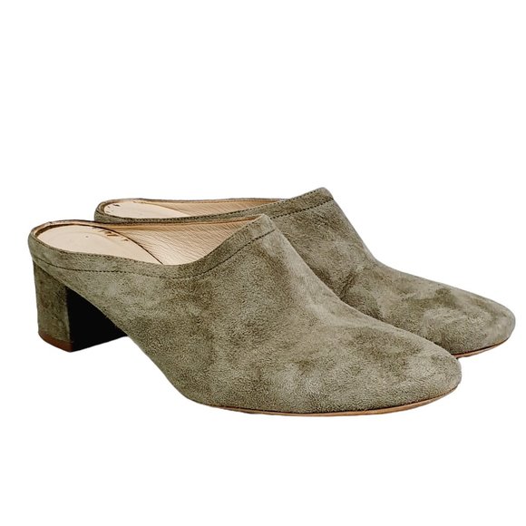 Everlane | Shoes | Everlane Suede Leather The Day Heel Mule 6 Block ...